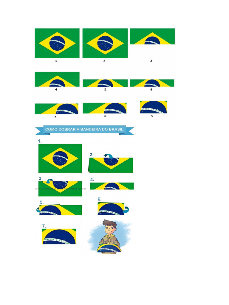 Como Dobrar A Bandeira Do Brasil | PDF