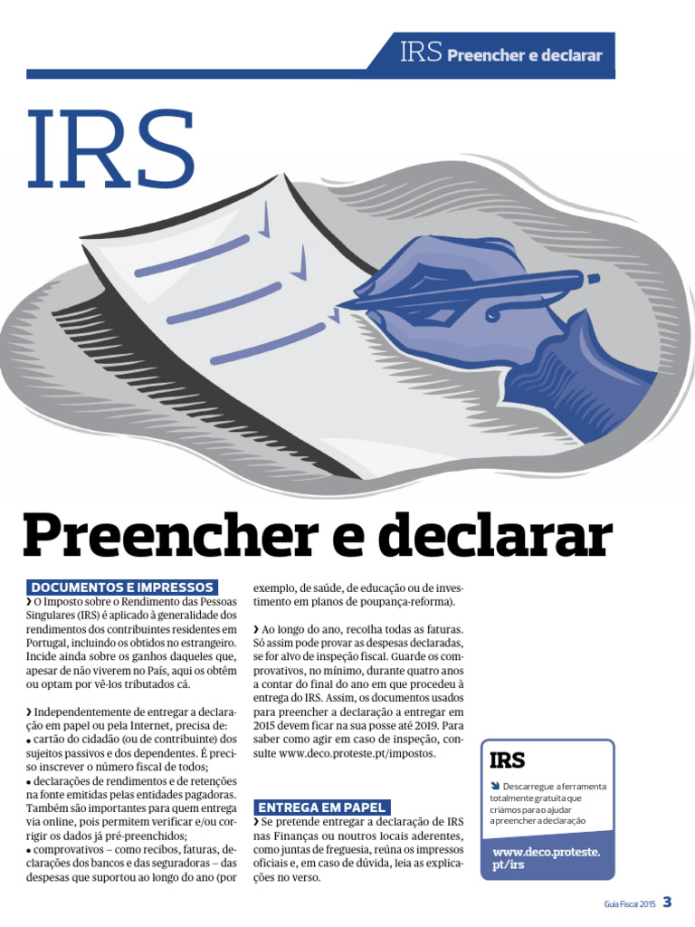 Guia Completo para Entrega do IRS em Portugal | PDF | Impostos | Portugal