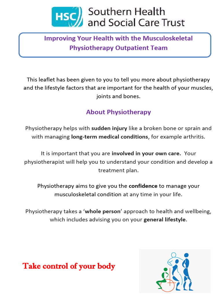 Physio Leaflet PDF | PDF | Physical Therapy | Healthy Diet