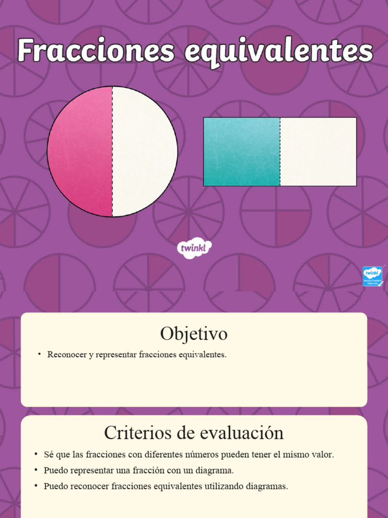 Presentación Fracciones Equivalentes | PDF