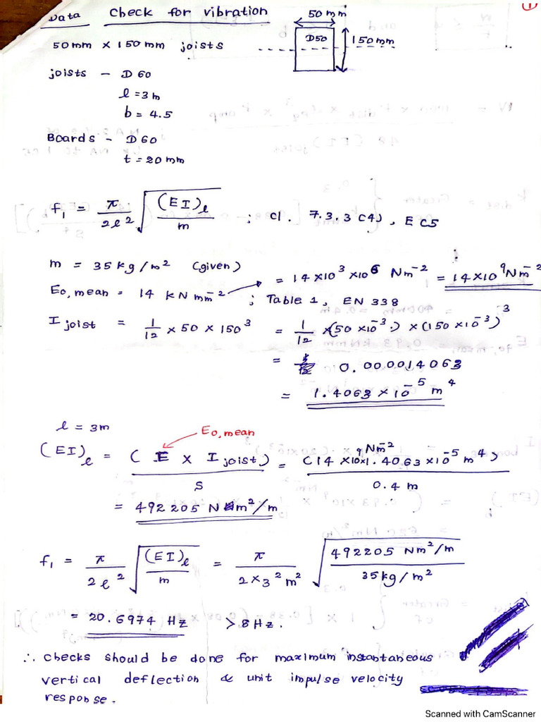 Example Check For Vibration | PDF