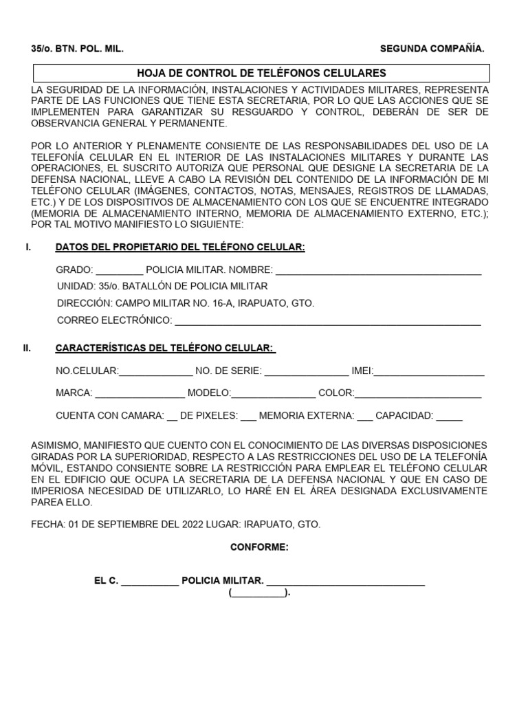 Control de Celulares | PDF | Negocios | Derecho