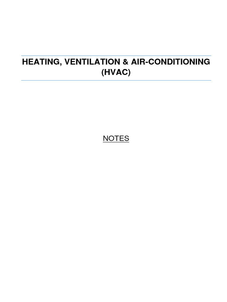 HVAC Notes | PDF | Humidity | Air Conditioning