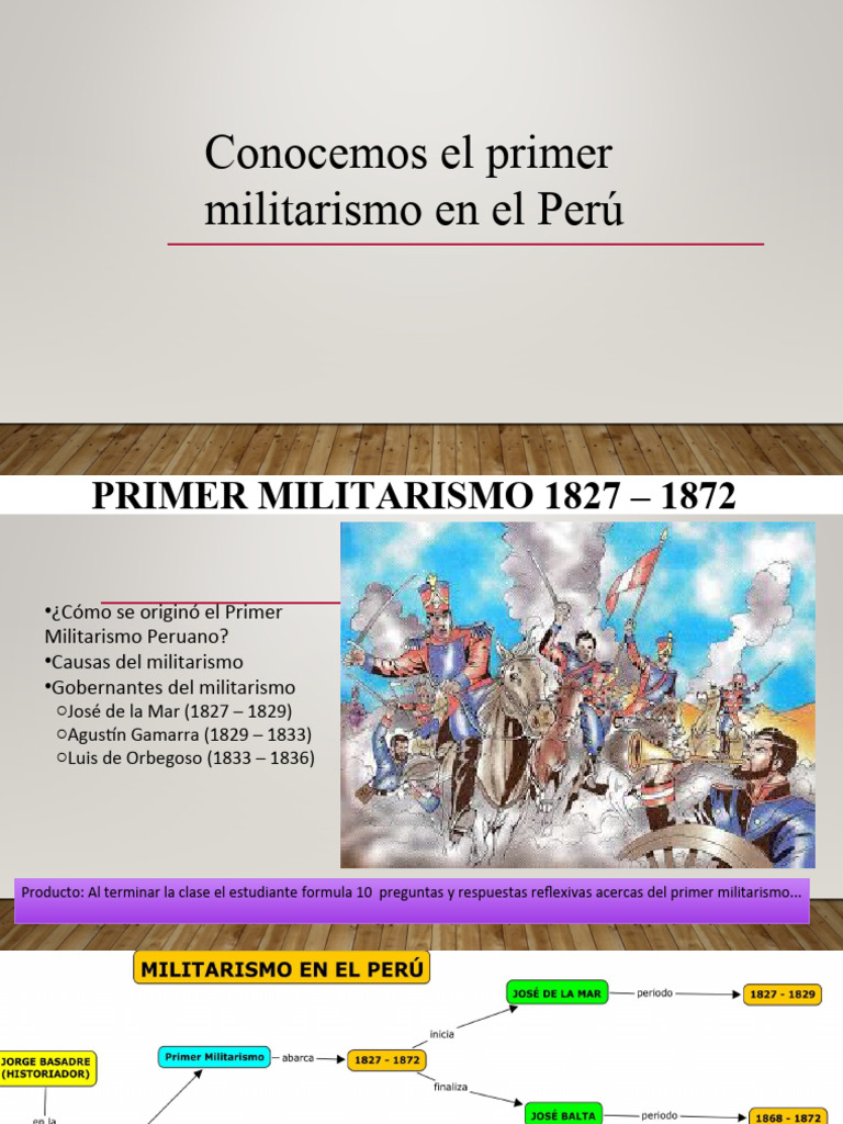 El Primer Militarismo 4° | PDF | América del Sur | Perú