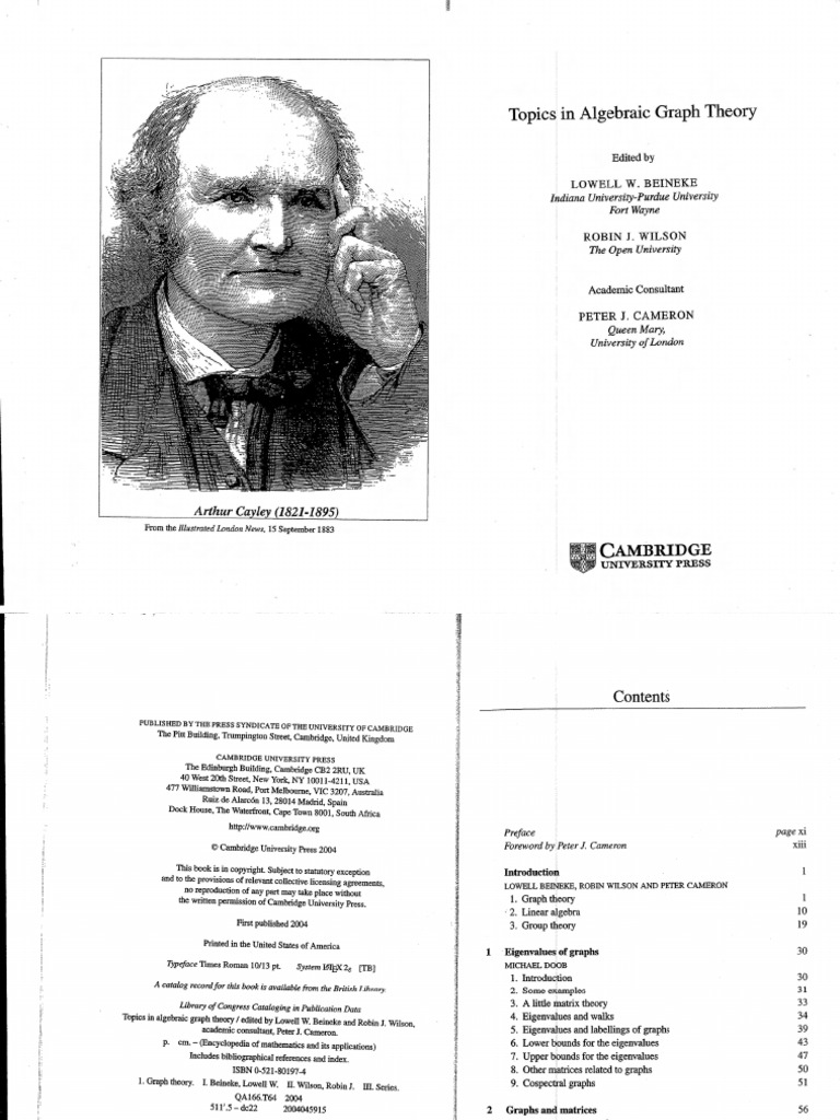 Topics in Algebraic Graph Theory (Lowell W. Beineke Etc.) (Z-Library) | PDF
