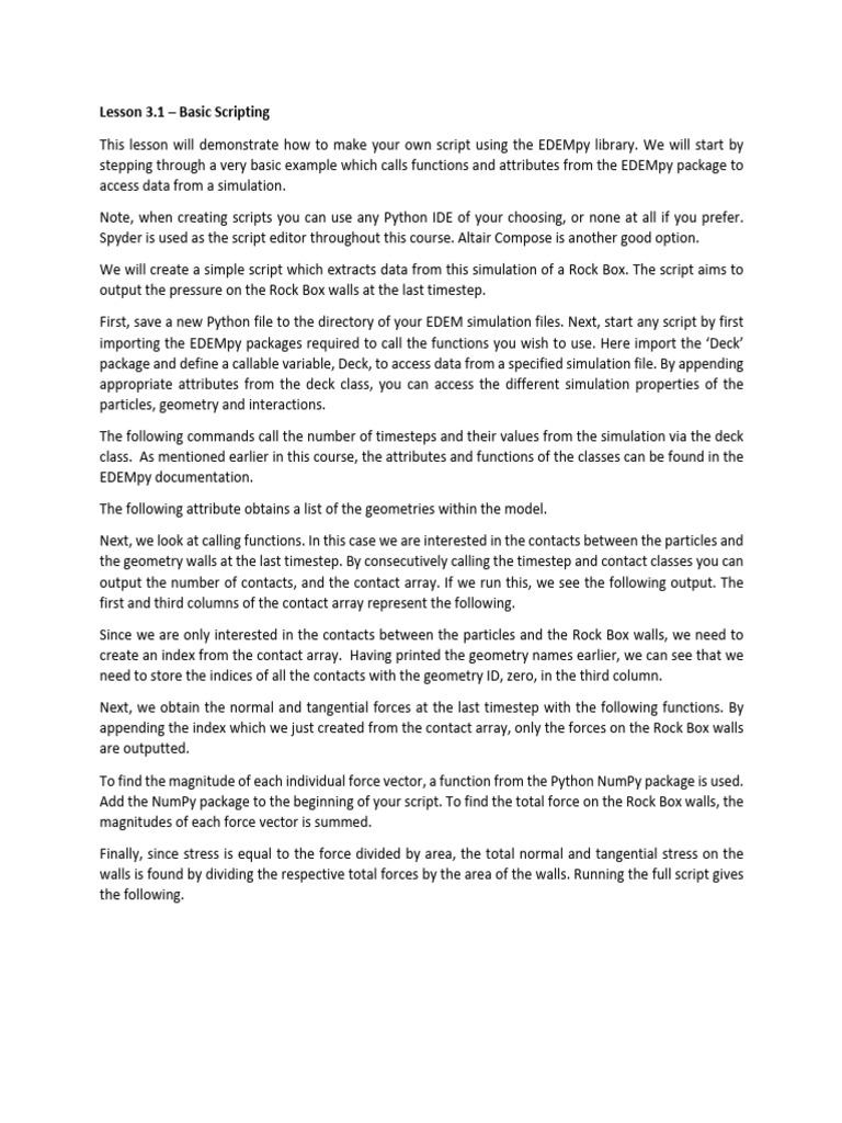 Lesson3.1 BasicScripting | PDF | Force | Software Engineering