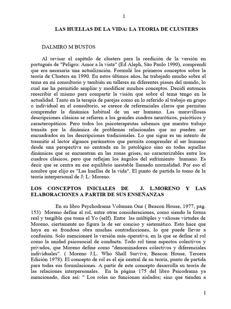 La Teoria de Clusters | PDF | Inteligencia emocional | Las emociones