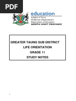 Grade 11 Life Orientation Revision Notes | PDF | Goal