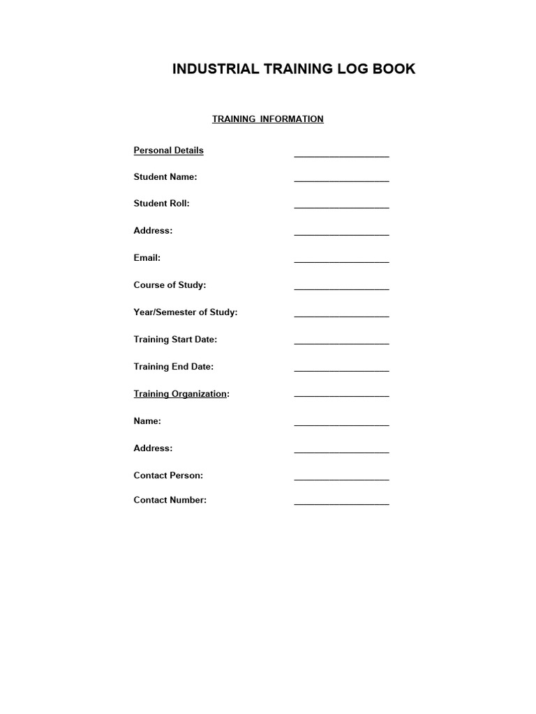 Industrial Training Log Book | PDF | Computing | Computer Programming