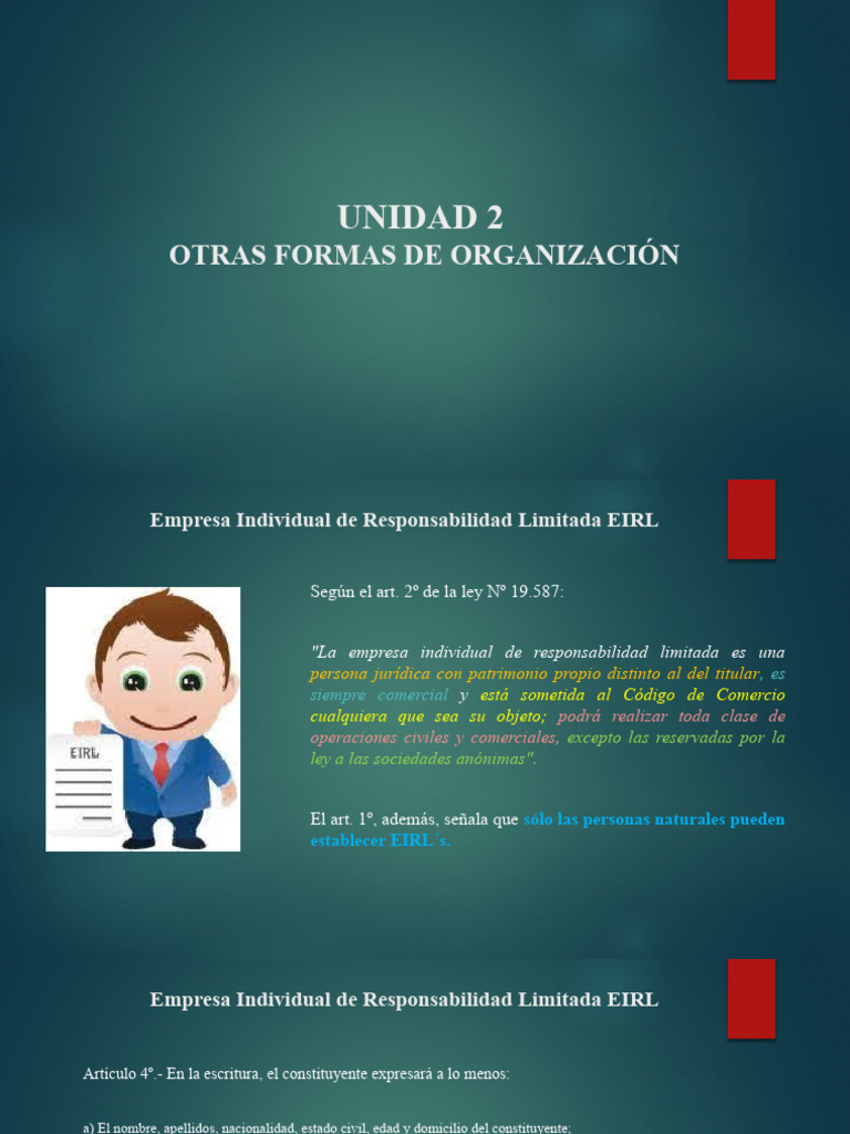 Derecho Comercial U2 Eirl S.P.A. | PDF | Sociedad de responsabilidad limitada | Compartir (Finanzas)