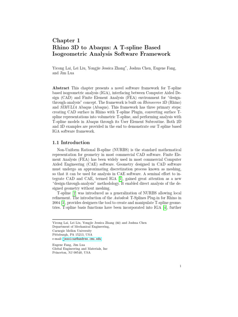 Jessica IGA Abaqus Book Chapter | PDF | Computer Aided Design | Finite Element Method