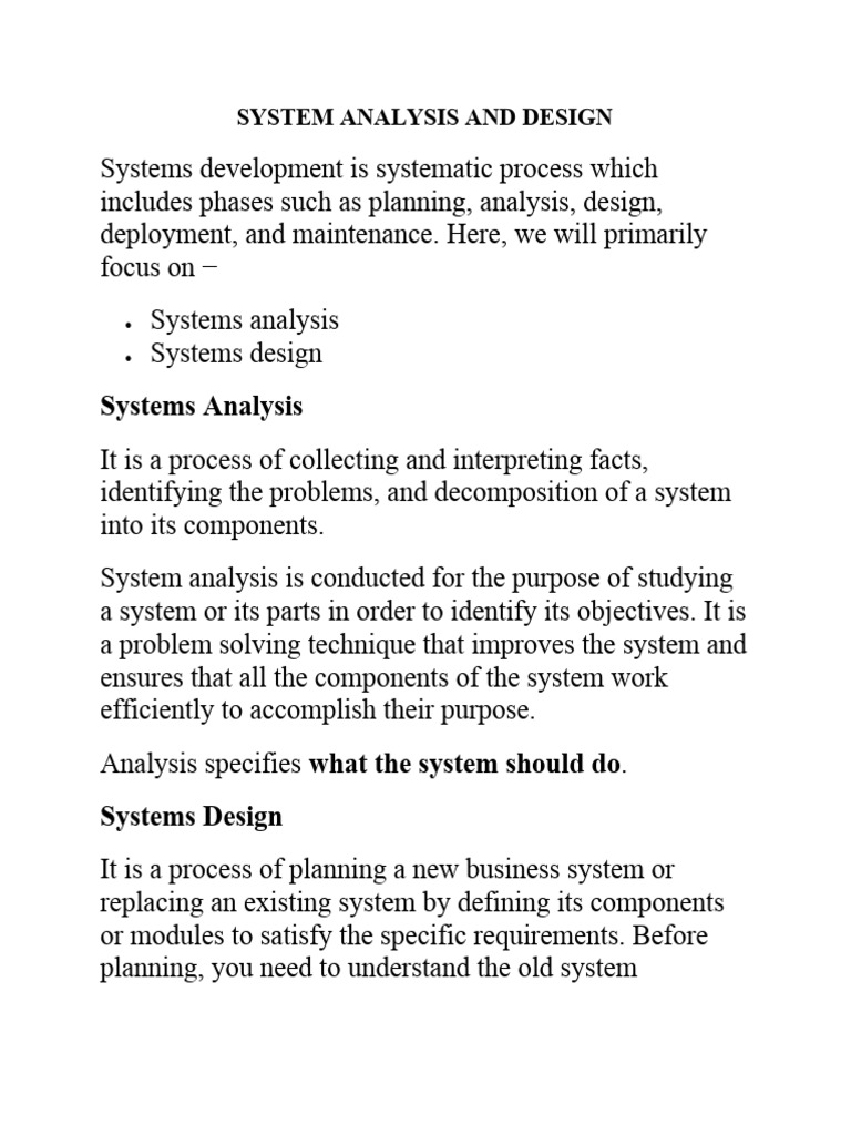 System Analysis and Design Complete Lecture Note CSC 317 | PDF | System | Questionnaire