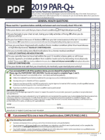 ParQ Plus 2024 PDF | PDF | Asthma | Diseases And Disorders