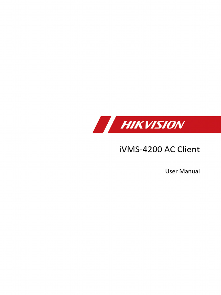 iVMS 4200 AC Client - User Manual - V1.11.0 | PDF | Password | Public Key Certificate
