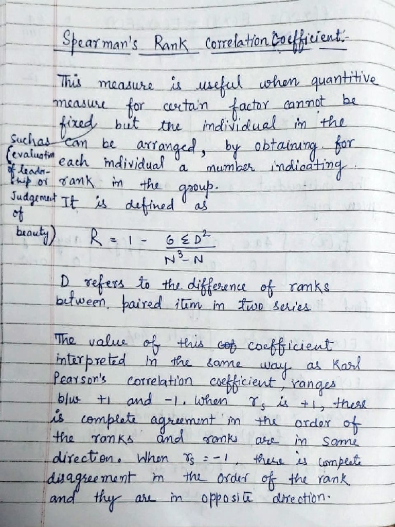 2 Rank Correlation Coefficient Pdf Multivariate Statistics Statistical Analysis