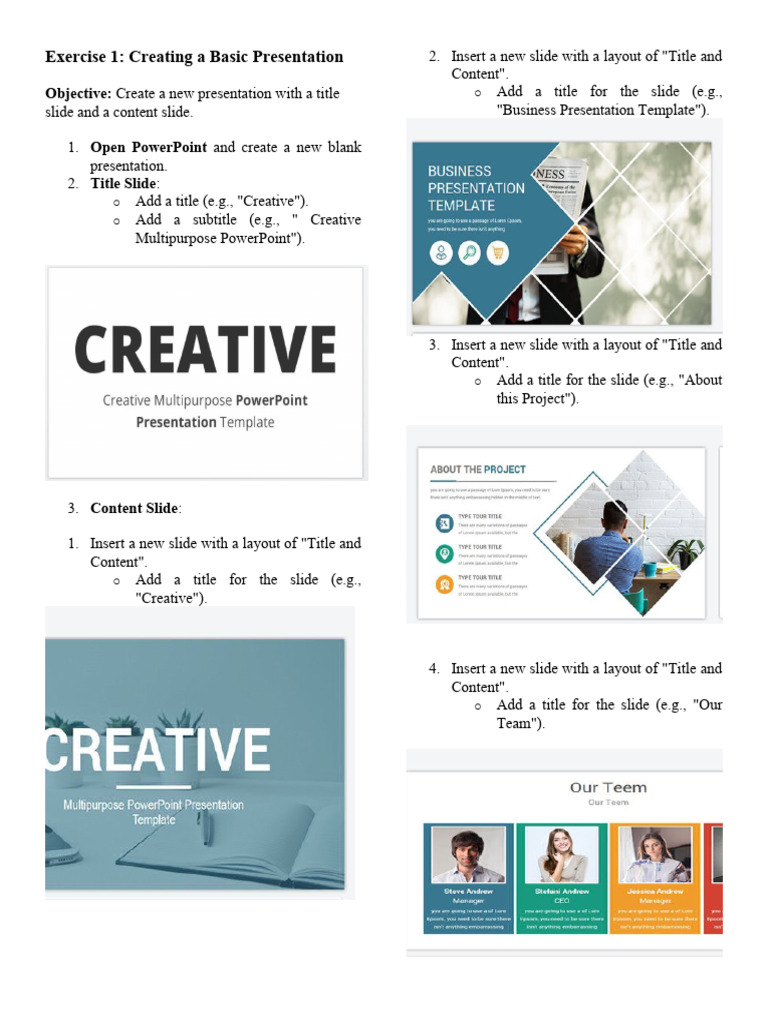 Sample Exercises | PDF | Page Layout | Software