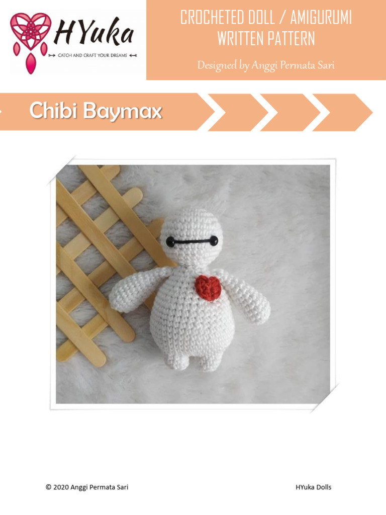 Chibi Baymax HYuka Dolls ENG | PDF | Crochet | Crafts