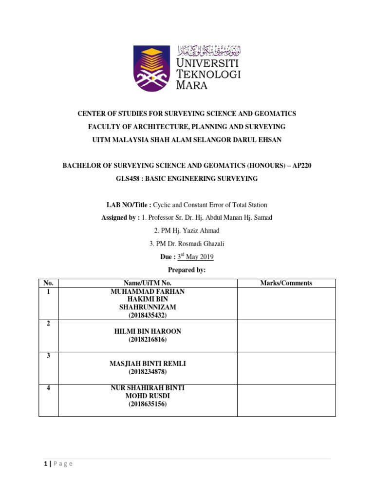 Engineering Report Cyclic And Constant E Pdf Surveying Metrology