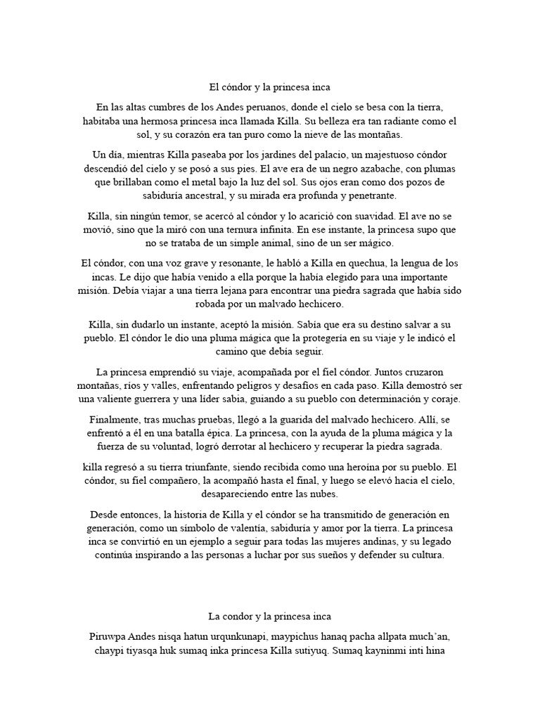 MI CUENTO | PDF | Imperio Inca