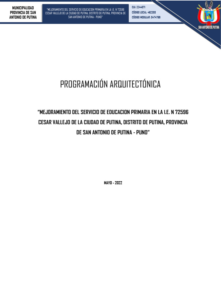 Programa Arquitectonico | PDF