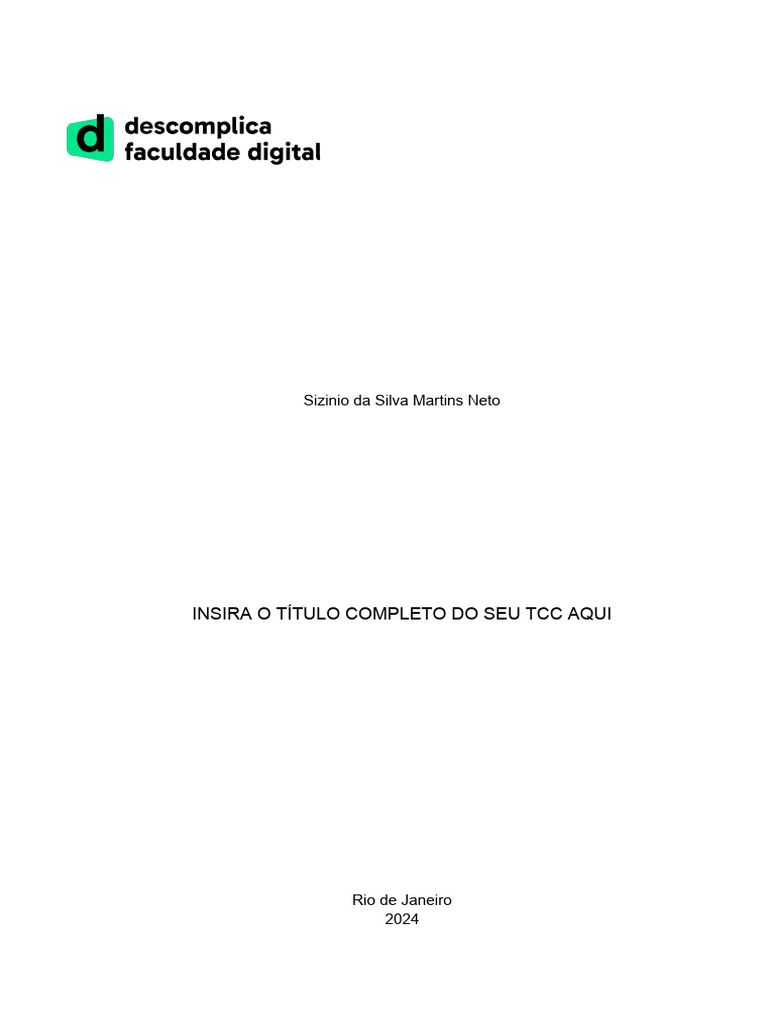 Template TCC | PDF | Brasil | Metodologia