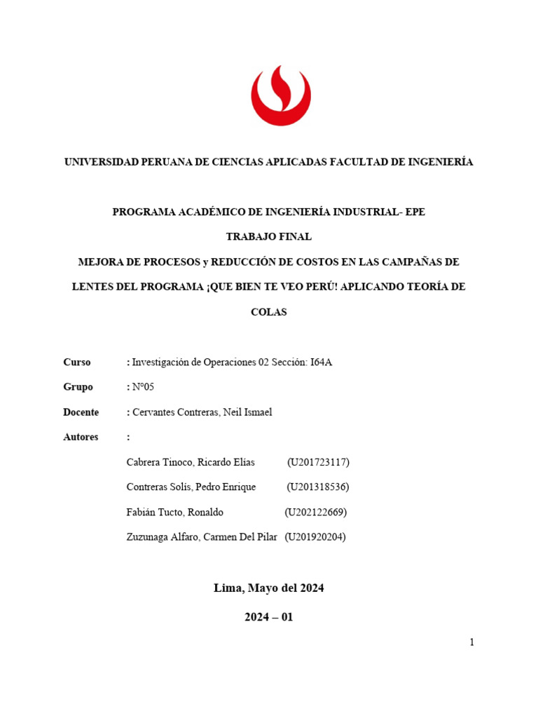 Trafabjo Final IOP2 Grupo5-IOP2 | PDF | Perú | Organización no gubernamental