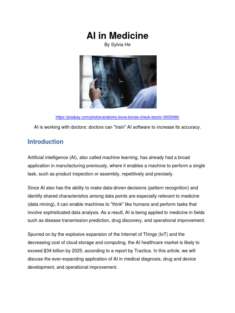 AI in Medicine, Revised (Merged With p32.1) | PDF | Artificial ...