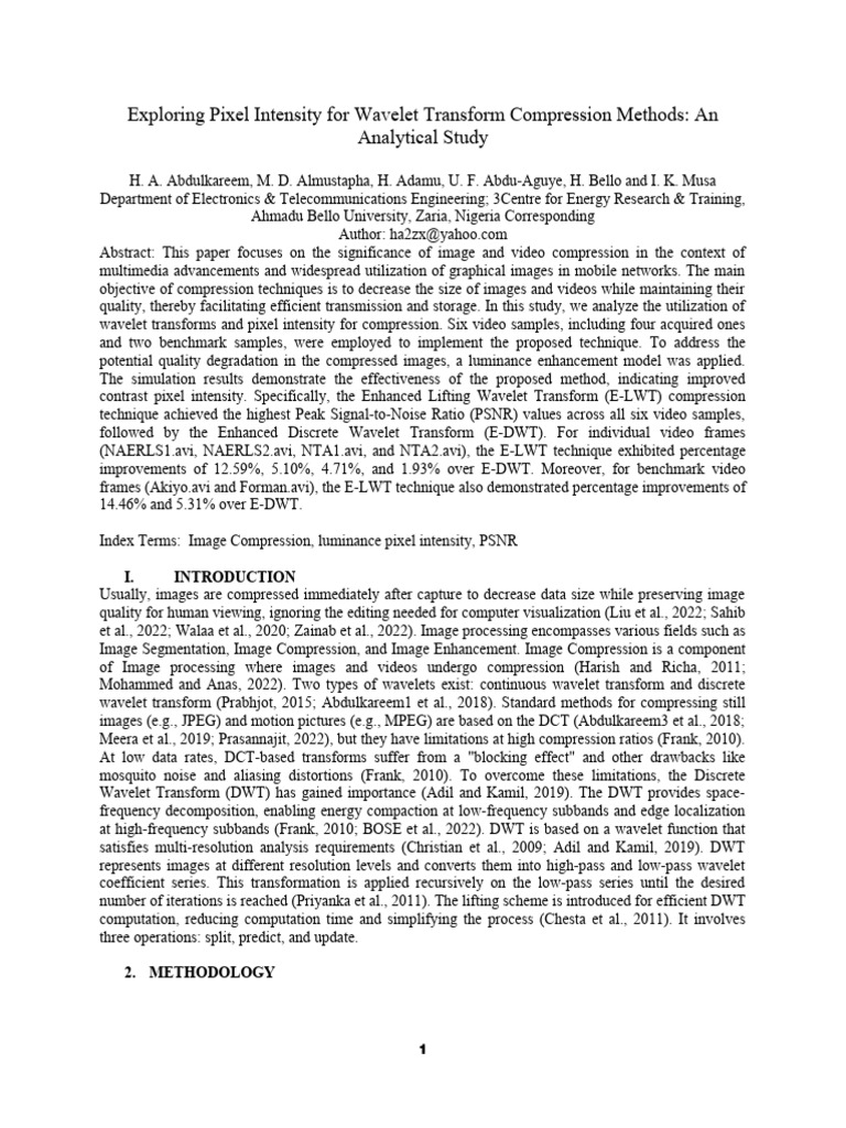 Wavelet Compression for Engineers | PDF | Data Compression | Wavelet