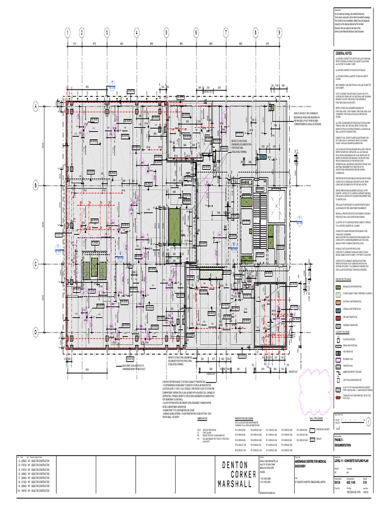 A52 - 1100 (C10) - Level 11 - Concrete Outline Plan | PDF | Concrete | Building Engineering