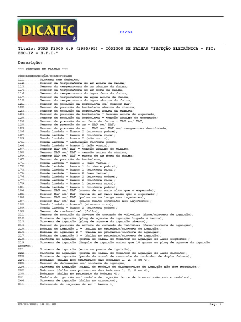 codigo de falha | PDF | Ar condicionado | Ferramentas codigo de falha | PDF | Ar condicionado | Ferramentas