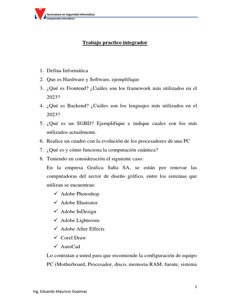 Trabajo Practico Integrador - 2023 | PDF | La seguridad informática | Seguridad
