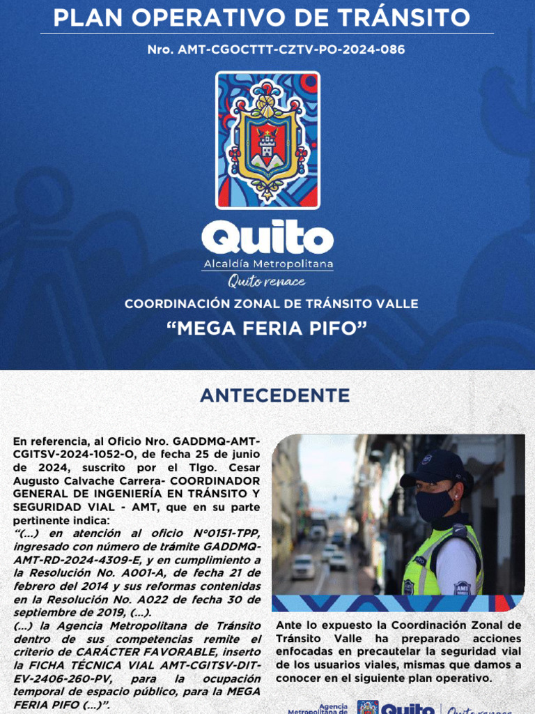 Nro. AMT-CGOCTTT-CZTV-PO-2024-086 MEGA FERIA PIFO | PDF | Gobierno