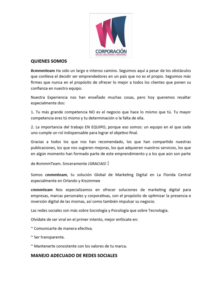 Mpulsa Tu Ngocio en Las Redes Sociales | PDF | Marca | Iniciativa ...