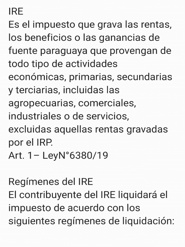 Ire General y Simple Info | PDF