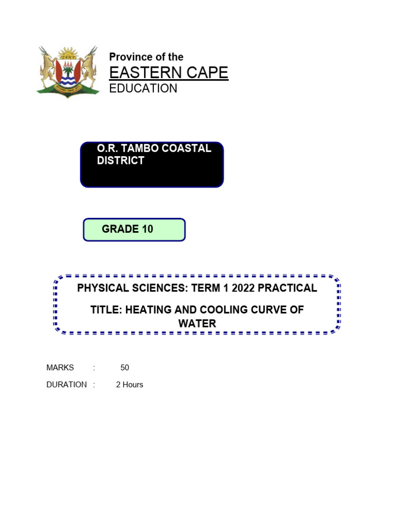 Grade 10 Heating and Cooling Curve | PDF | Water | Phase (Matter)