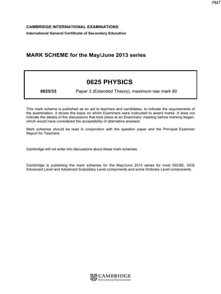 June 2013 (v3) MS - Paper 3 CIE Physics IGCSE | PDF | Atomic Nucleus ...