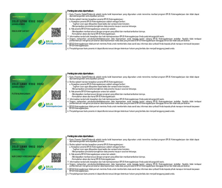 BPJS Ketenagakerjaan Mahasiswa Gadar 2024 | PDF