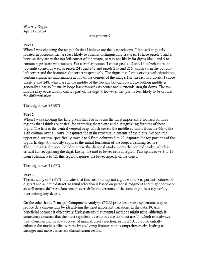 DATA 604 Assigment 9 | PDF | Principal Component Analysis | Applied Mathematics