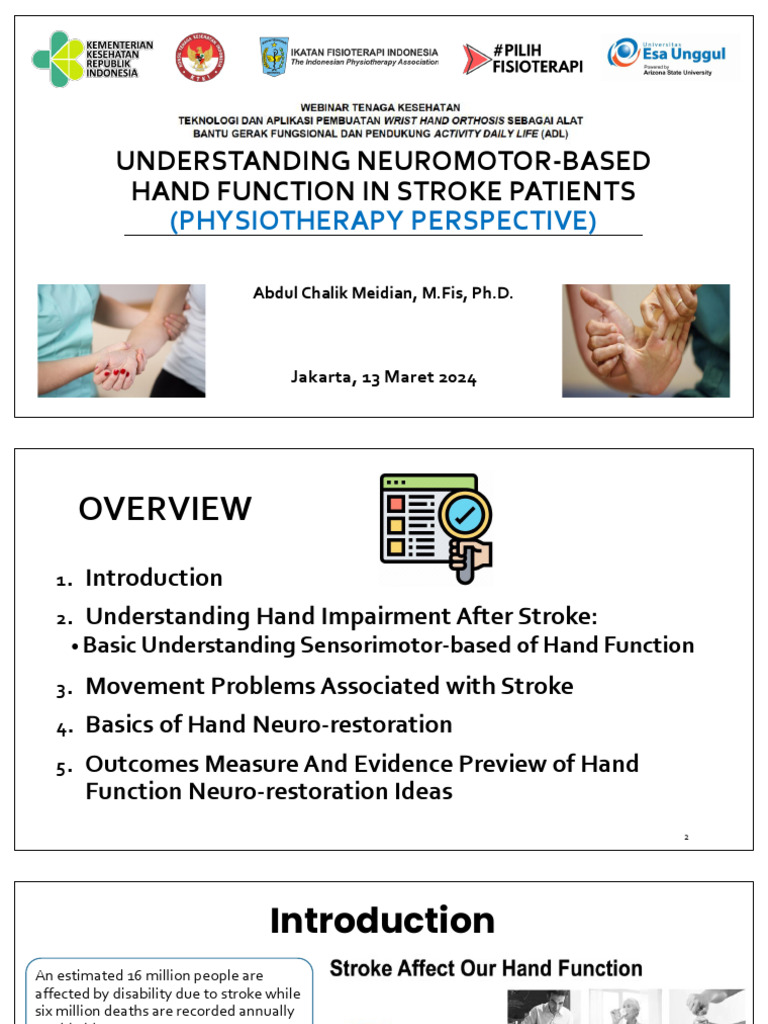 Understanding Neuromotor Based Hand Function in Stroke Patient (Physio Perspective) | PDF ...