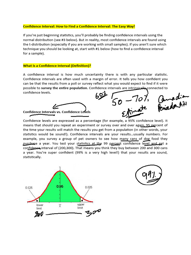 Confidence Interval | PDF | Confidence Interval | Statistics