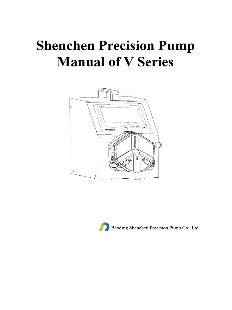 V Series English Manual - 22.6.23 | PDF | Flow Measurement | Pump