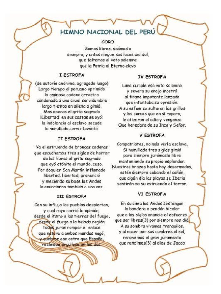 Himno Del Perú | PDF