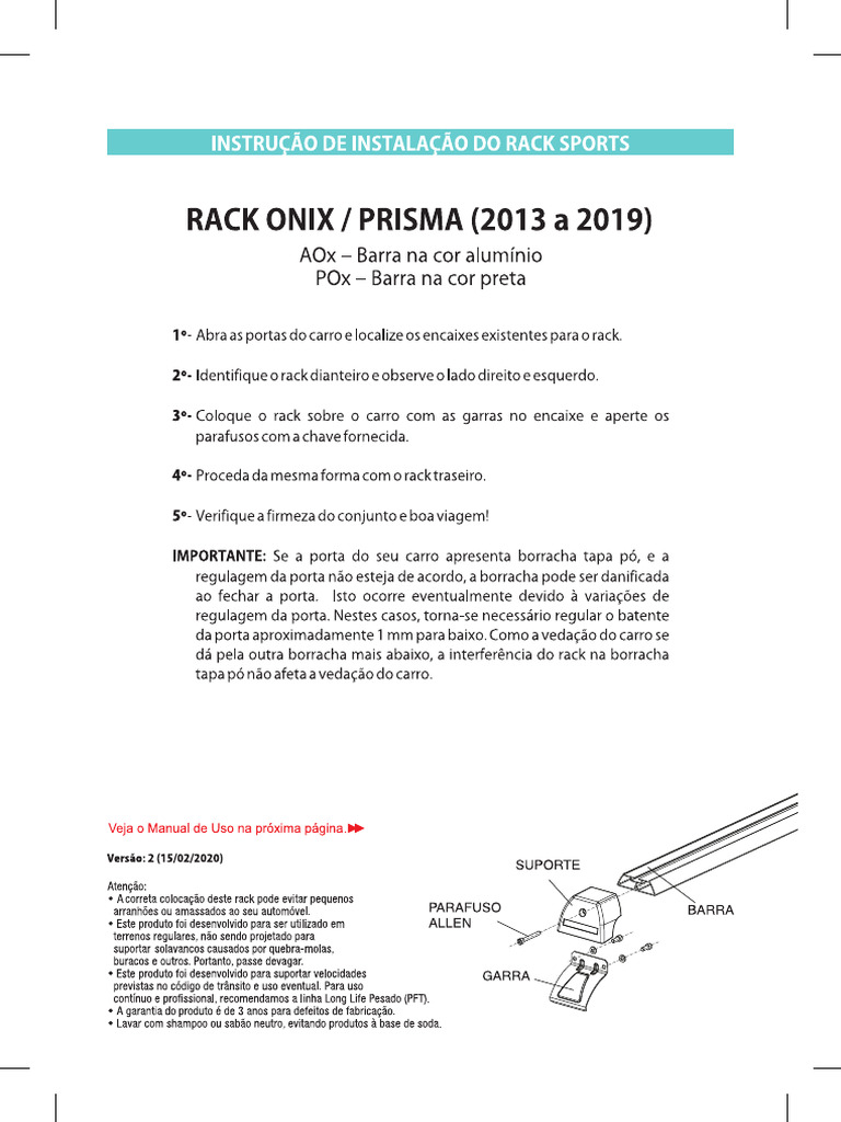 Manual Long Life Sports Onix 2015 | PDF