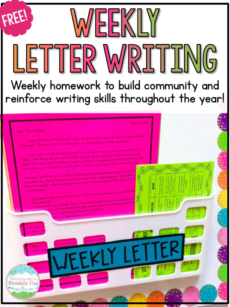 Weekly Homework To Build Community and Reinforce Writing Skills ...