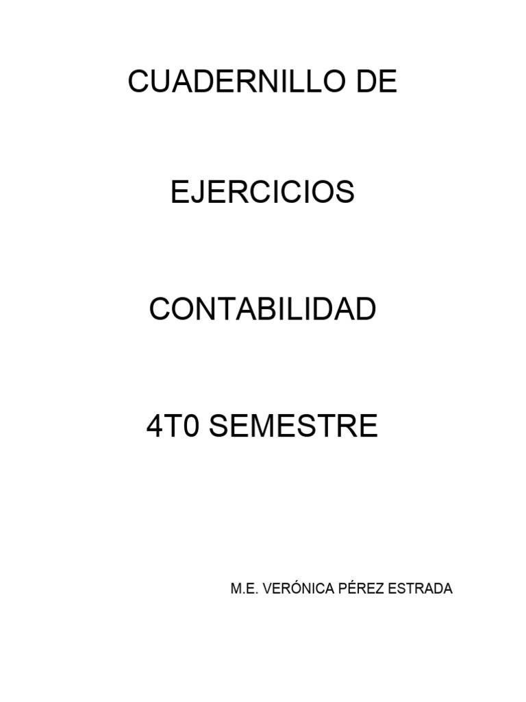 Cuadernillo de Ejercicios 4 Sem Nme | PDF | Bancos | Interés