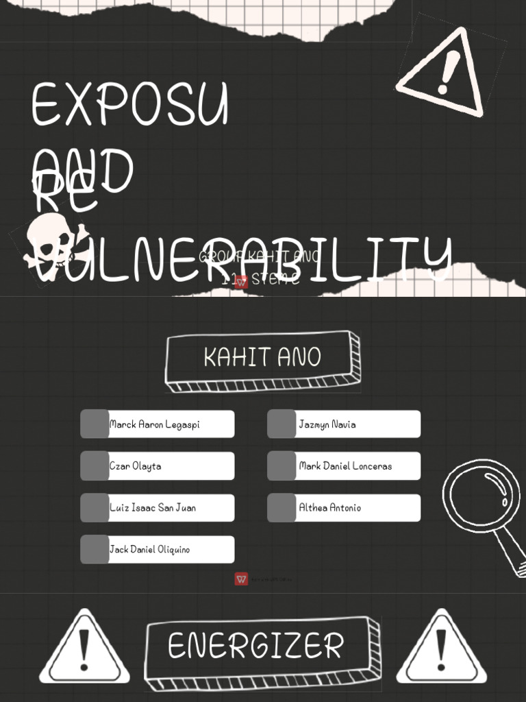 Exposure-And-Vulnerability PPT DRRR GR2 | PDF | Hazards | Natural Disasters