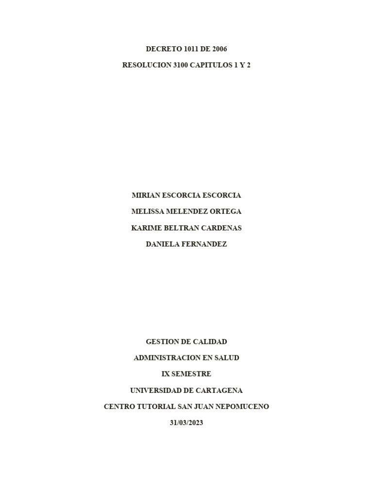 RESUMEN DECRETO Cap1y2 | PDF | Calidad (comercial)