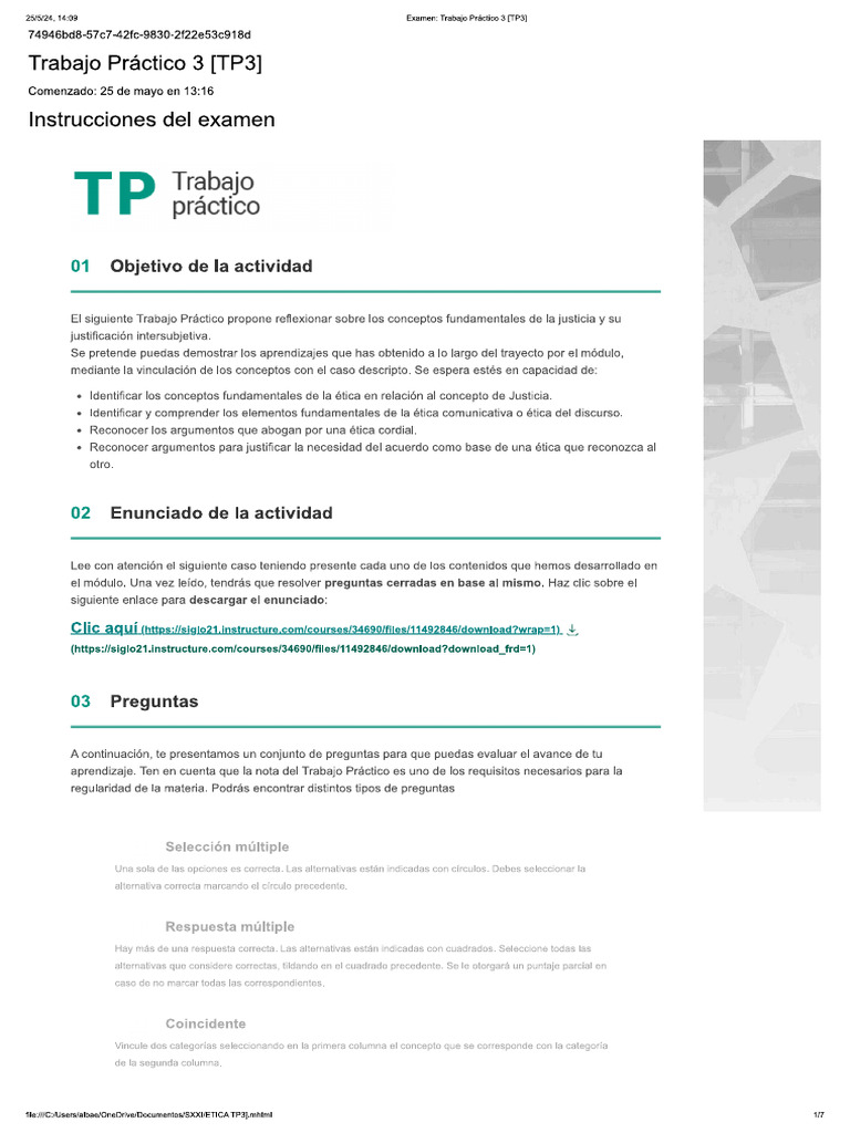 Etica TP3 - 100% | PDF | Teaching Methods & Materials | Computers