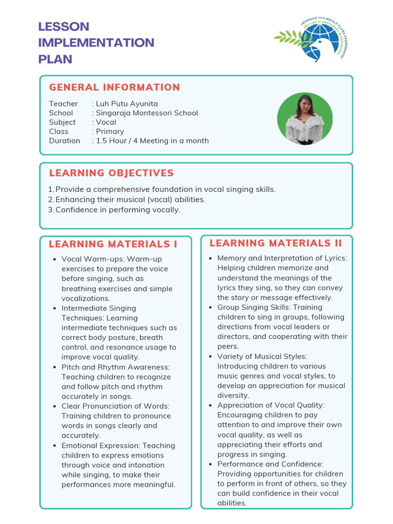 Lesson Implementation Plan - Extra Competencies For Elementary | PDF | Swimming | Sewing