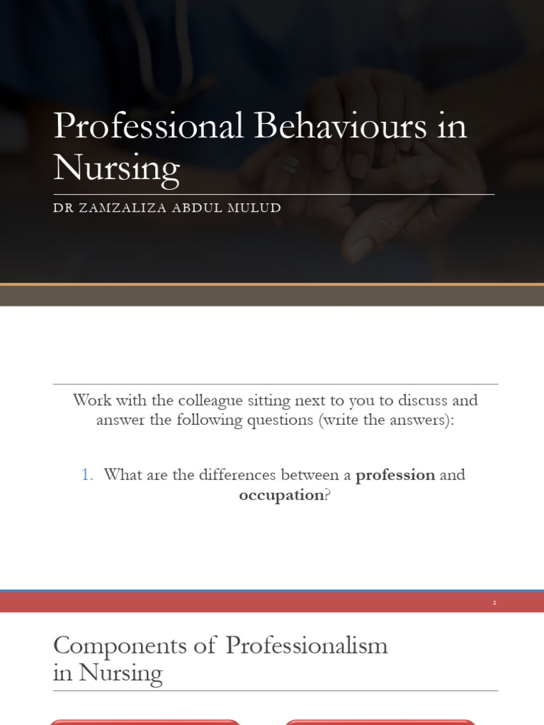 3. Professional Behaviours in Nursing | PDF | Nursing | Autonomy